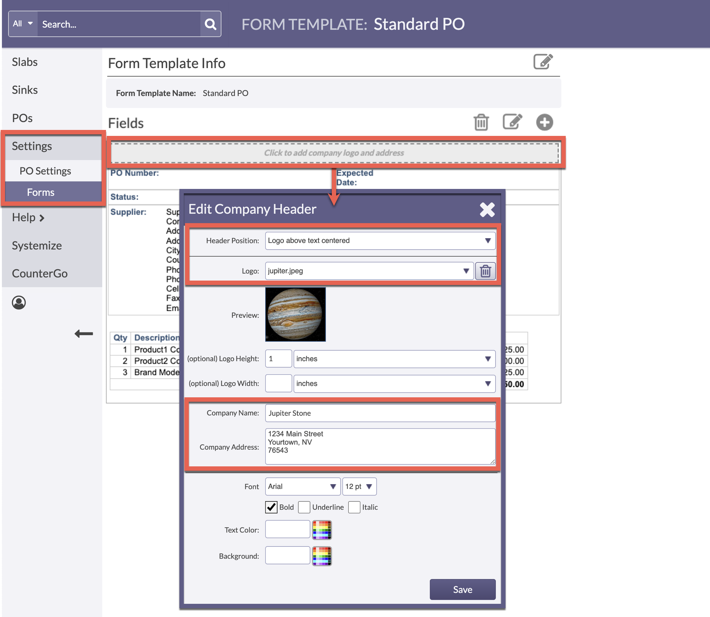 Add A Logo To Purchase Order Forms